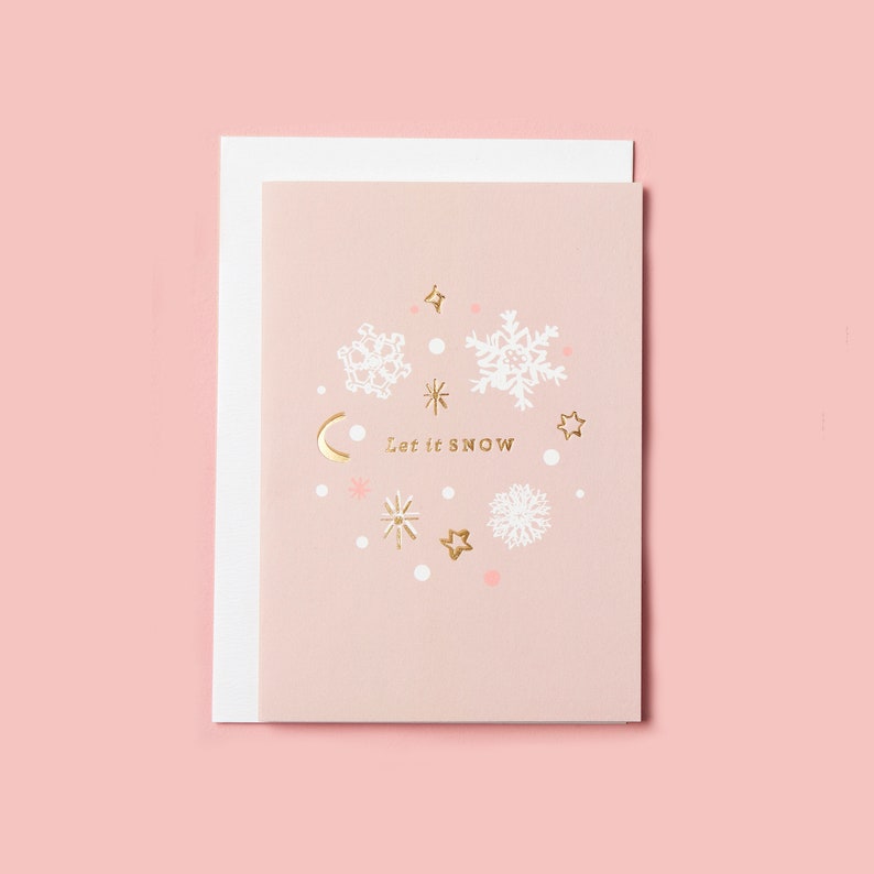 Let It Snow Christmas Card - Etsy