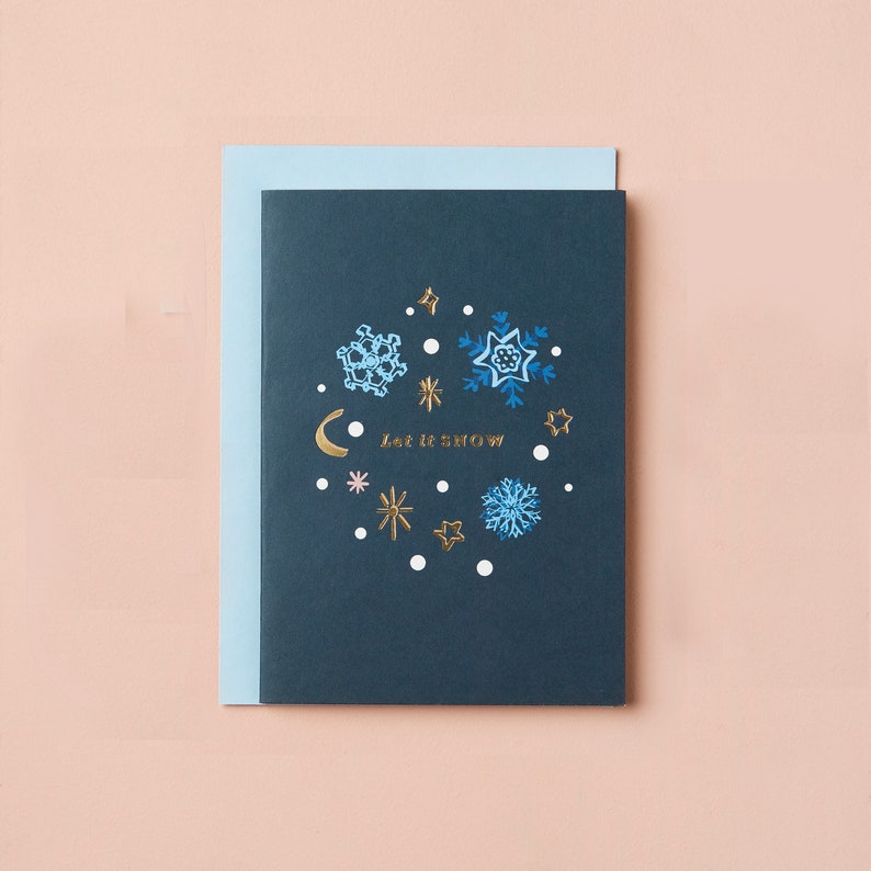 Let It Snow Christmas Card - Etsy