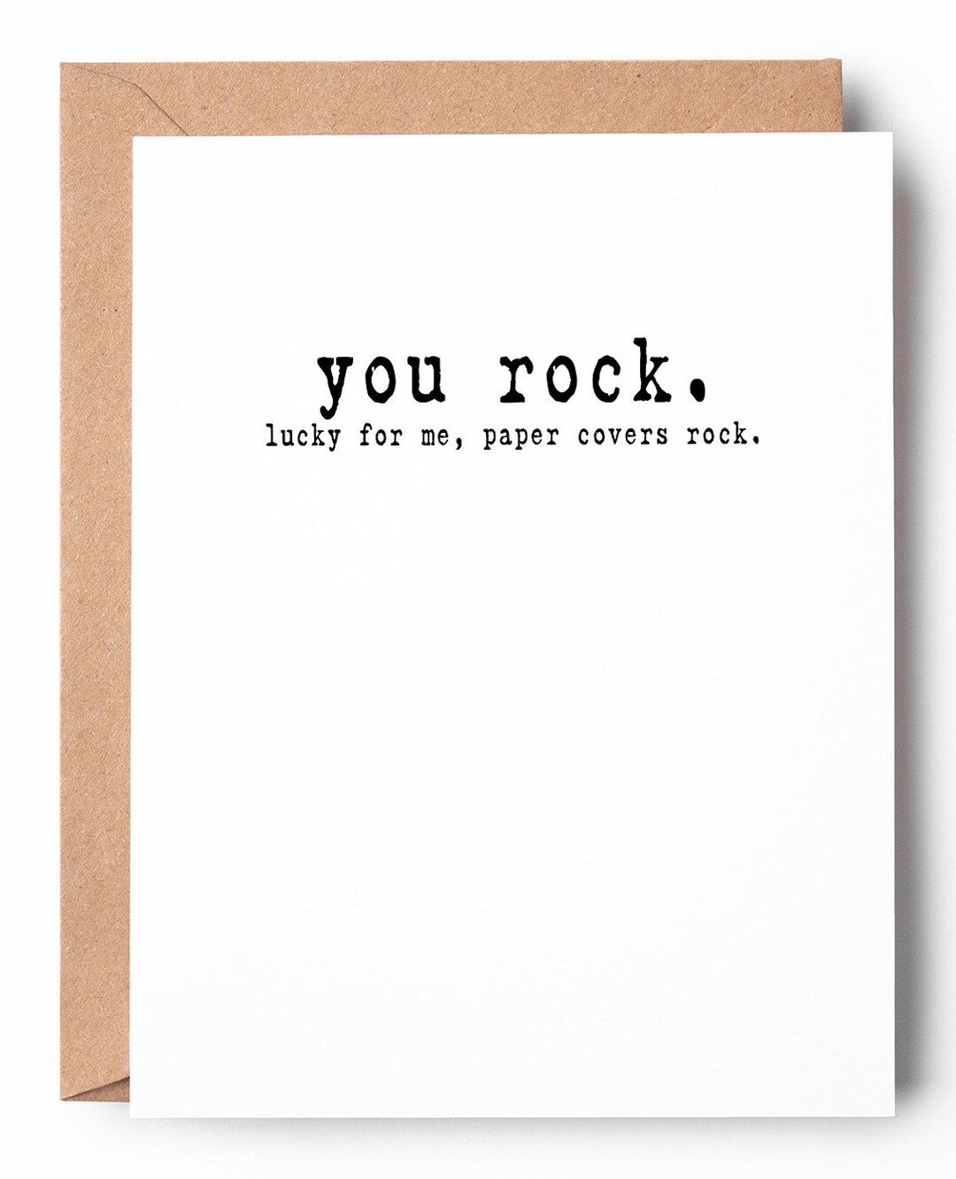 Humorous Letterpress Thank You Card - Funny You Rock Card ...