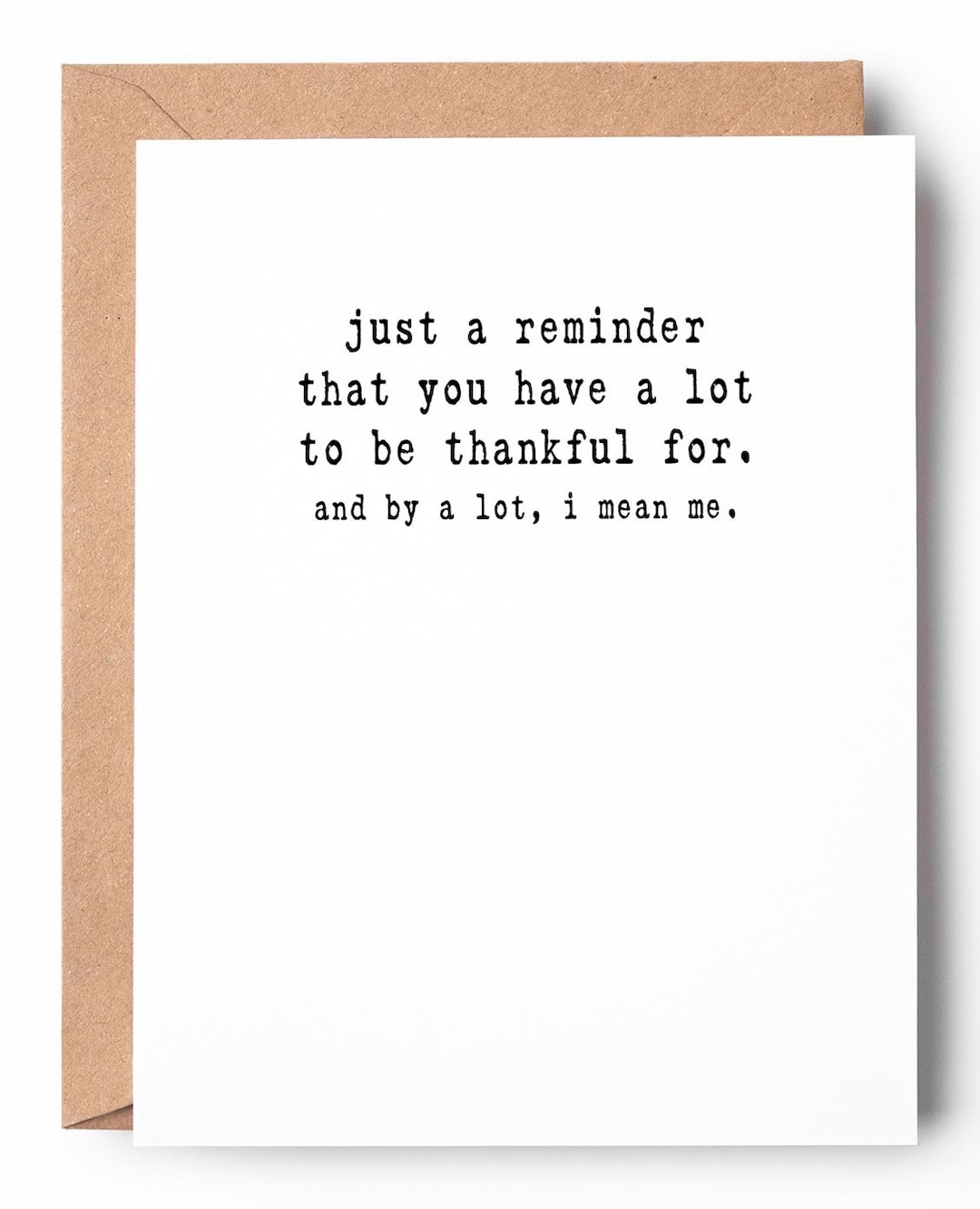 Reminder Funny Letterpress Thanksgiving Card, Humorous, Happy ...