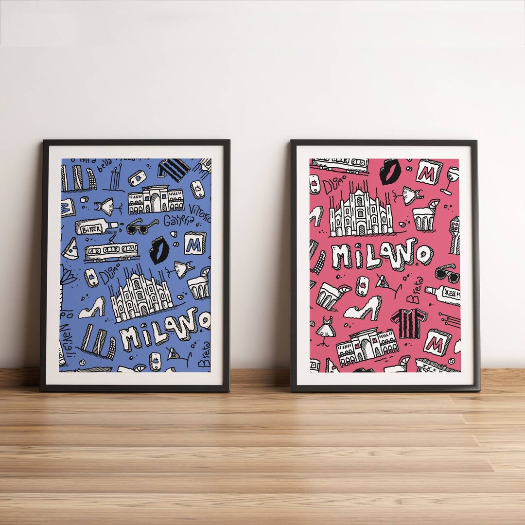Milan Super Doodle Digital Print - Etsy