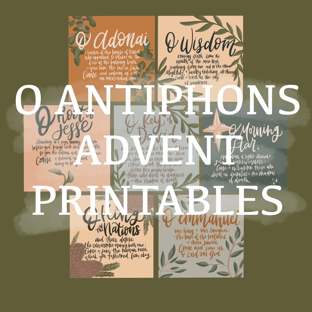 O Antiphons Christmas Advent Printables - Etsy
