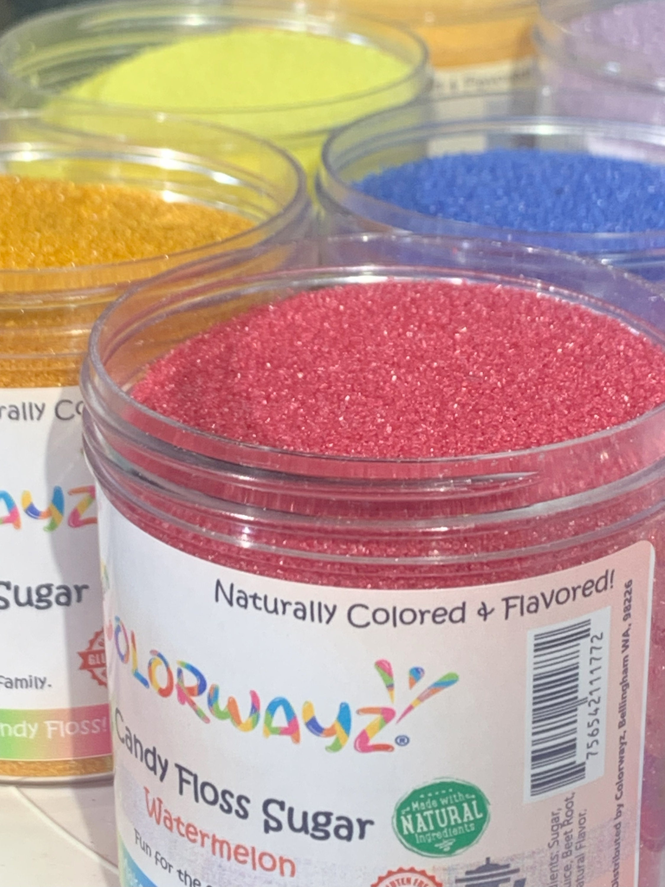 Colorwayz Natural Watermelon Cotton Candy Floss Sugar 1x5oz, Natural ...