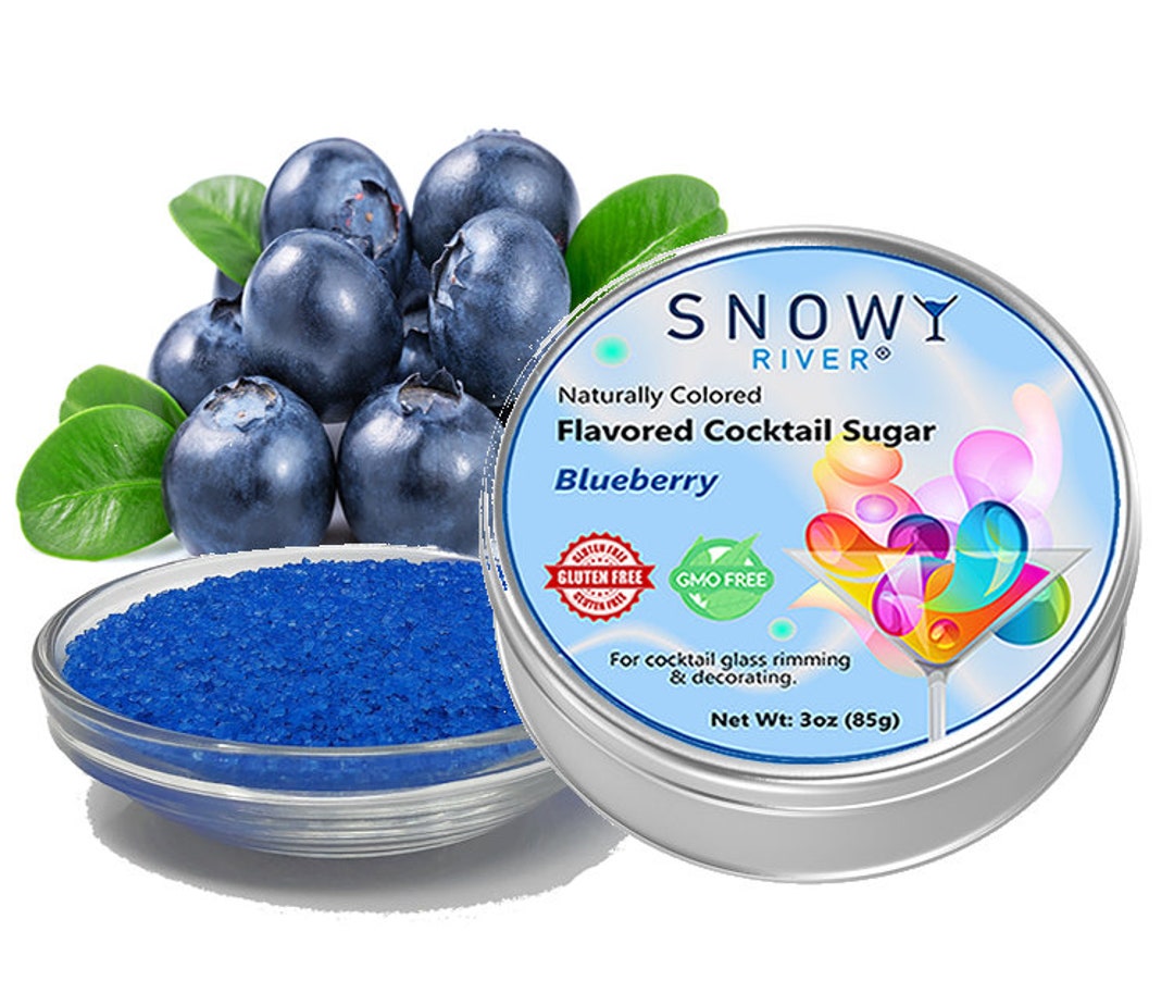 Snowy River Blueberry Flavored Cocktail Sugar (1x3oz Tin), Flavored ...