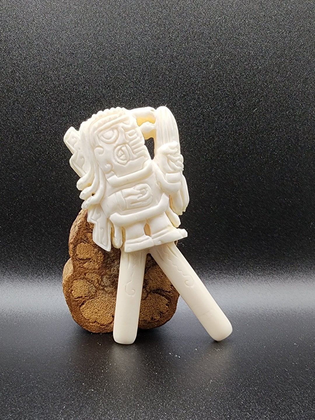 Chavin Temple Carving Kuripe - Hand Carved Bone - Etsy