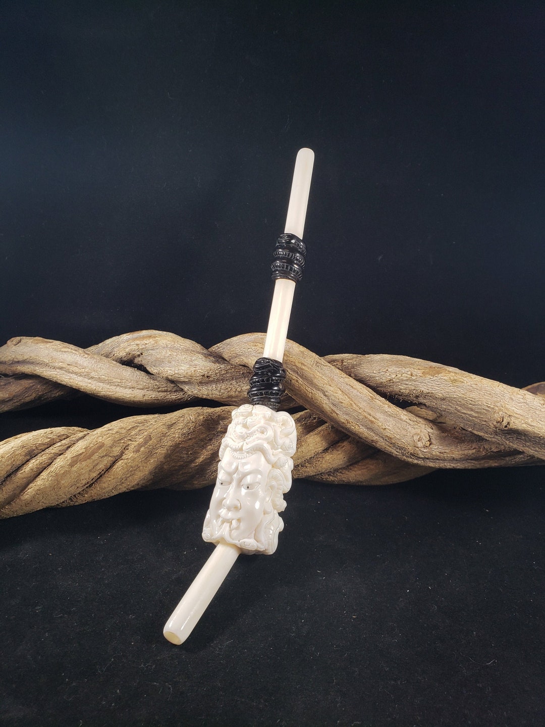 Medusa Tepi - Hand Carved Bone & Horn - Etsy