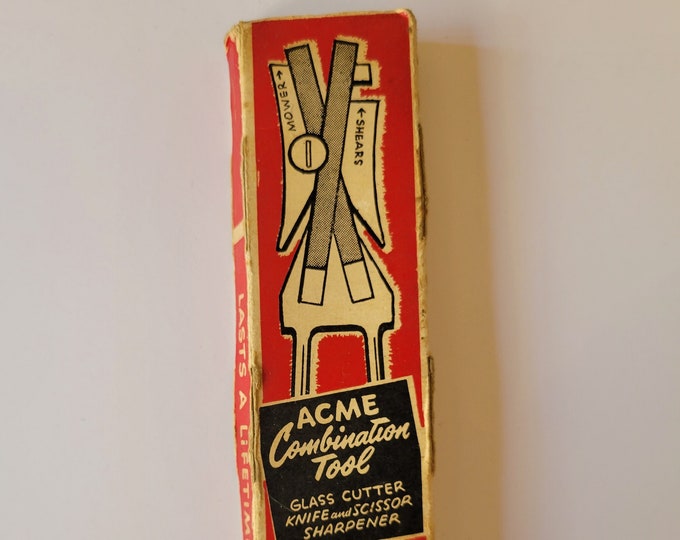 Vintage 1950-60S ACME Combination Tool Glass Cutter and Tool Sharpener ...