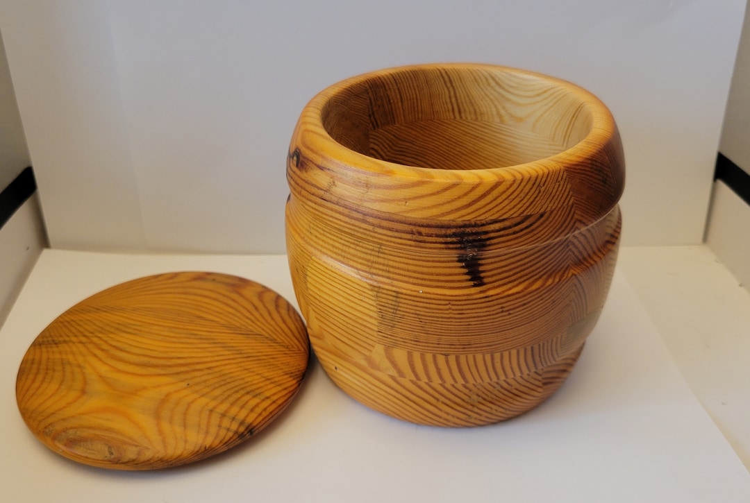 Vintage Pine Wood Cask With Lid Smalandsslojd Varnamo Sweden Designer ...