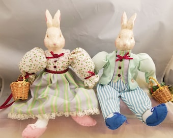 Victorian Bunnies | Etsy