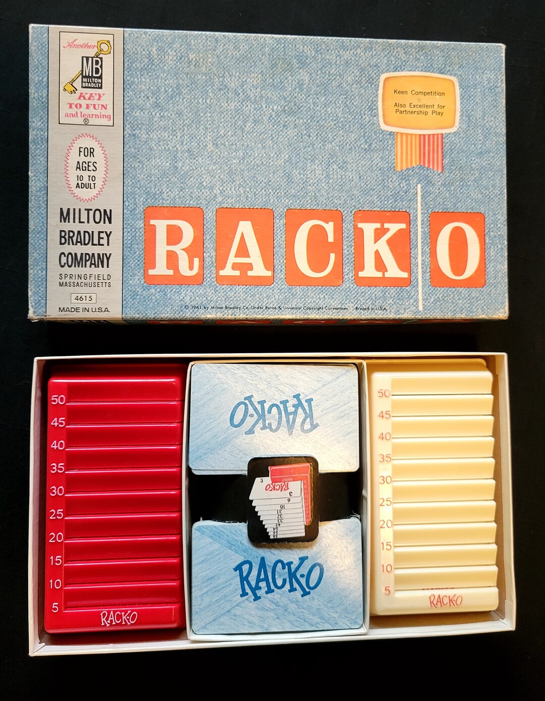 Rare Gem Vintage 1961 Milton Bradley Rack-o Game Excellent Condition ...