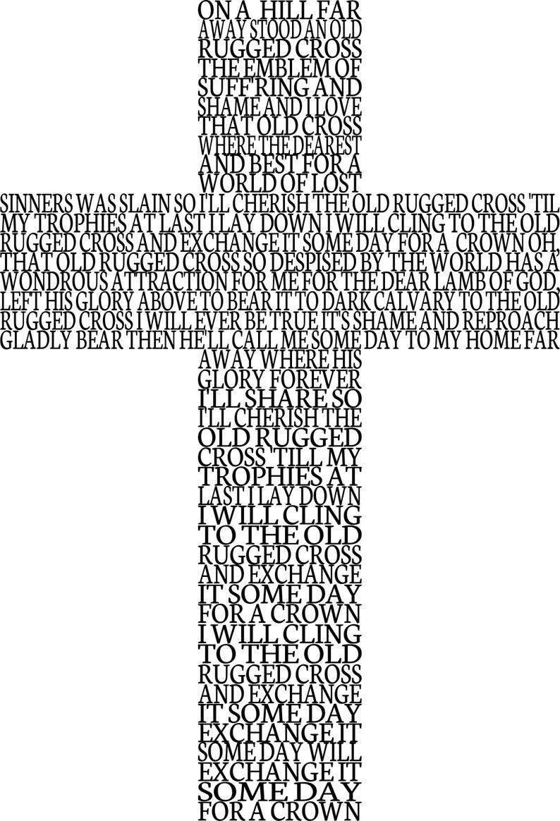 The Old Rugged Cross SVG - Etsy