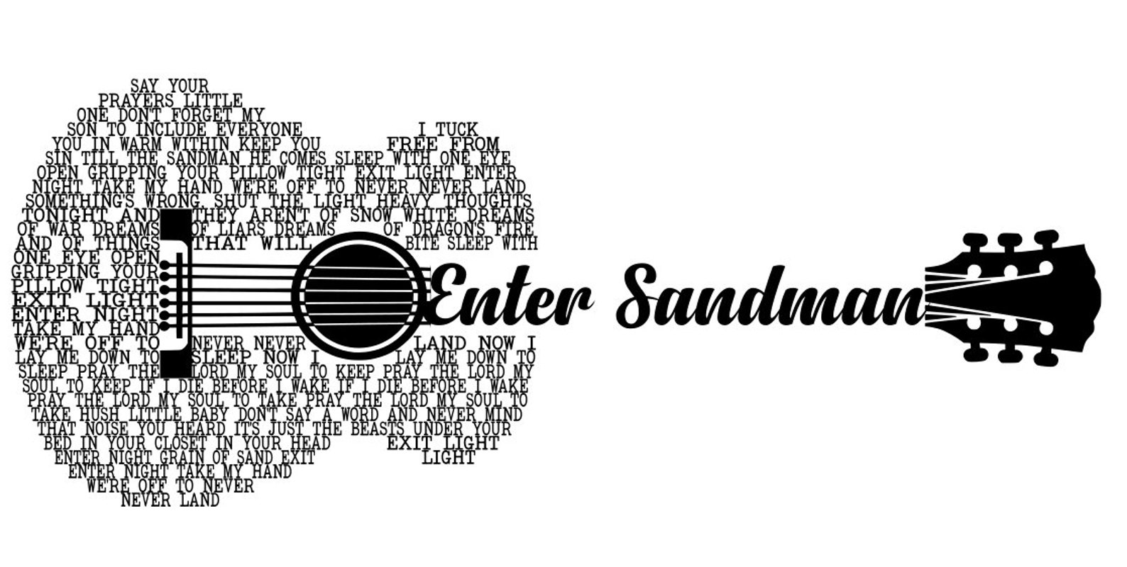 Enter Sandman SVG | Etsy