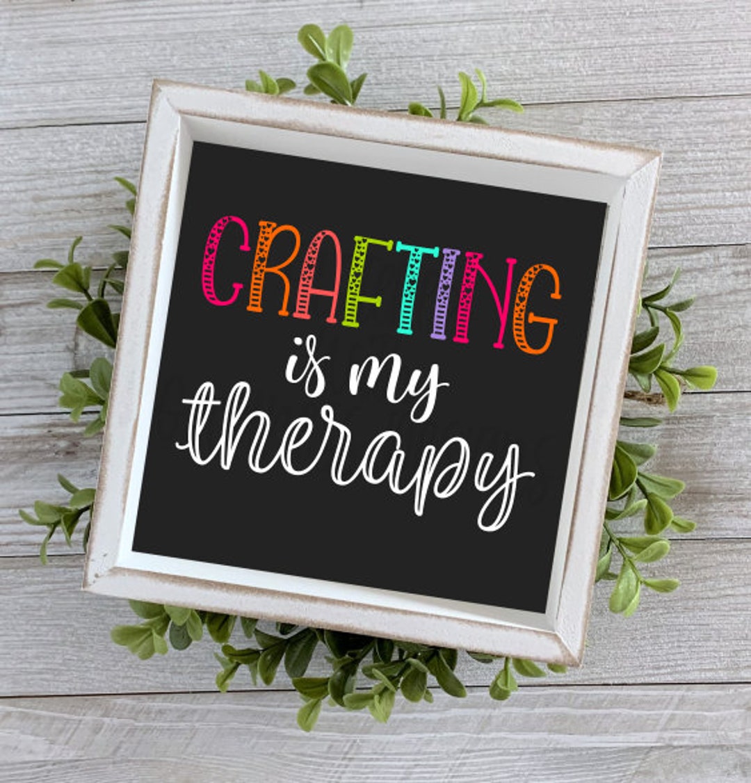 Crafting is My Therapy SVG - Etsy