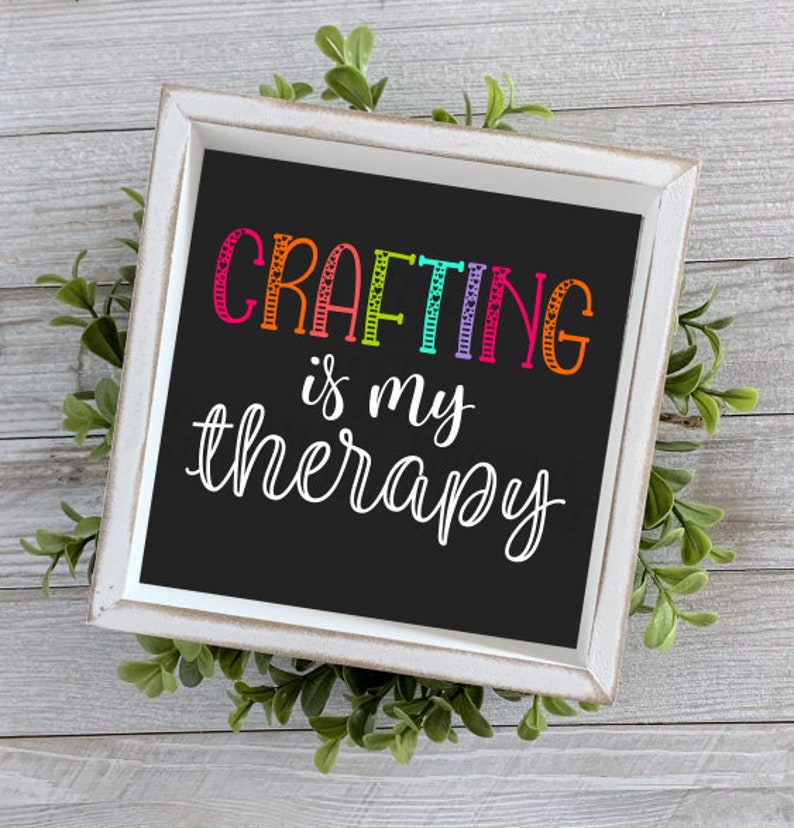 Crafting is My Therapy SVG - Etsy