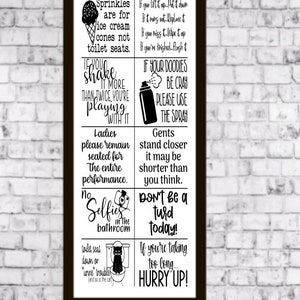 Bathroom Rules SVG - Etsy