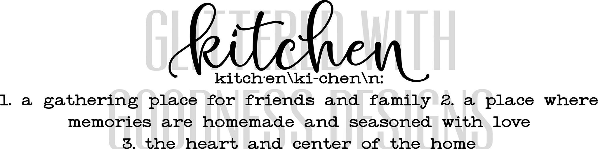 Kitchen Definition SVG - Etsy