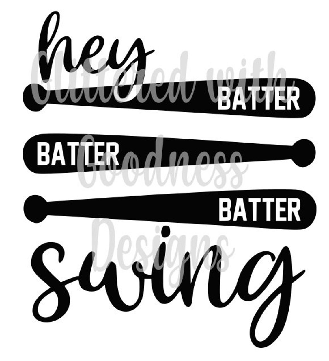 Hey Batter Batter Swing SVG - Etsy
