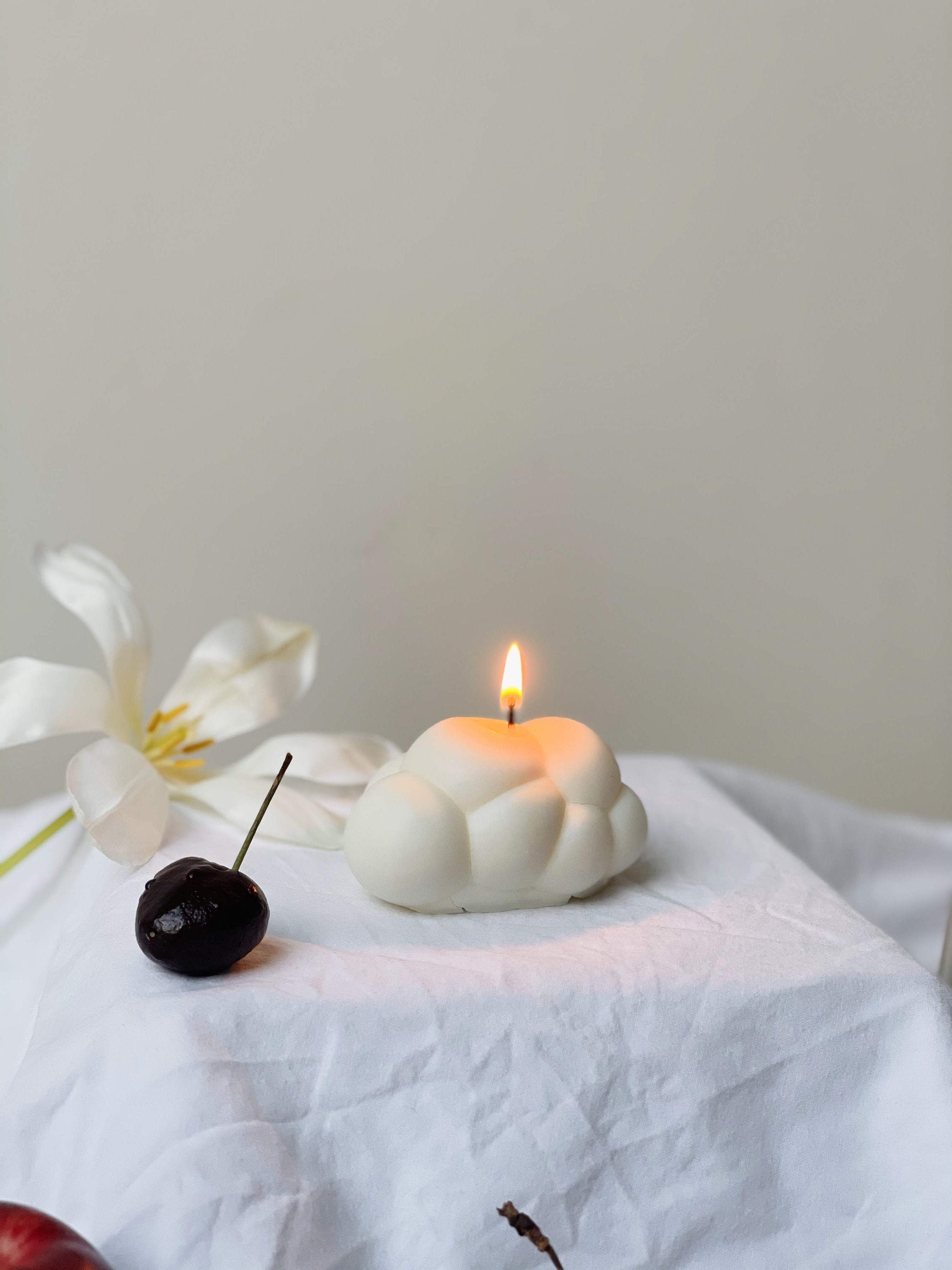 Cloud Candle Soy Wax Aesthetic Pillar Candle Sculptural - Etsy