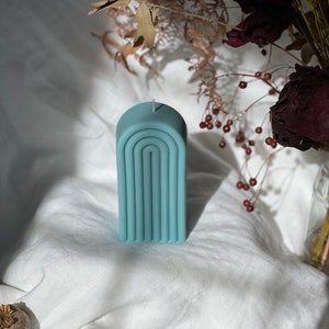 Arch Candle | Pastel Colour Arch Candle | Handmade Rainbow Candle ...