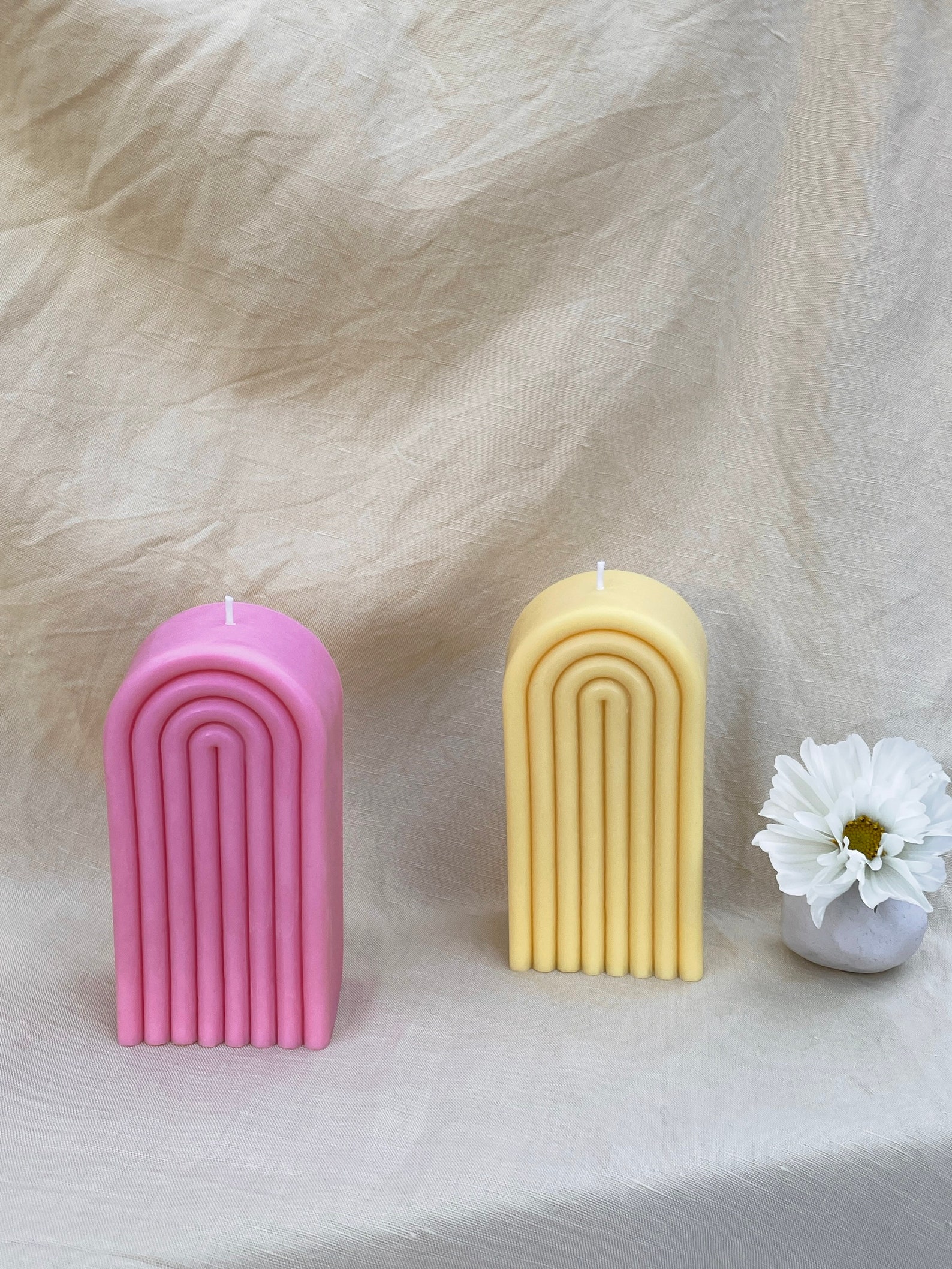Arch Candle Pastel Colour Arch Candle Handmade Rainbow | Etsy