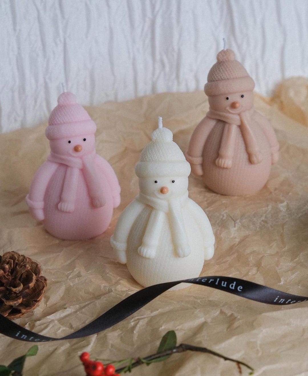 Snowman Shaped Candle Christmas Gift Idea Candles Gift Set Stocking ...