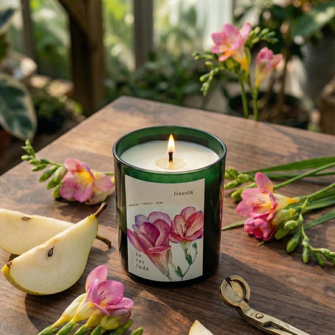 Freesia Scented Candle | Floral Soy Wax Candle | Handmade Candle ...