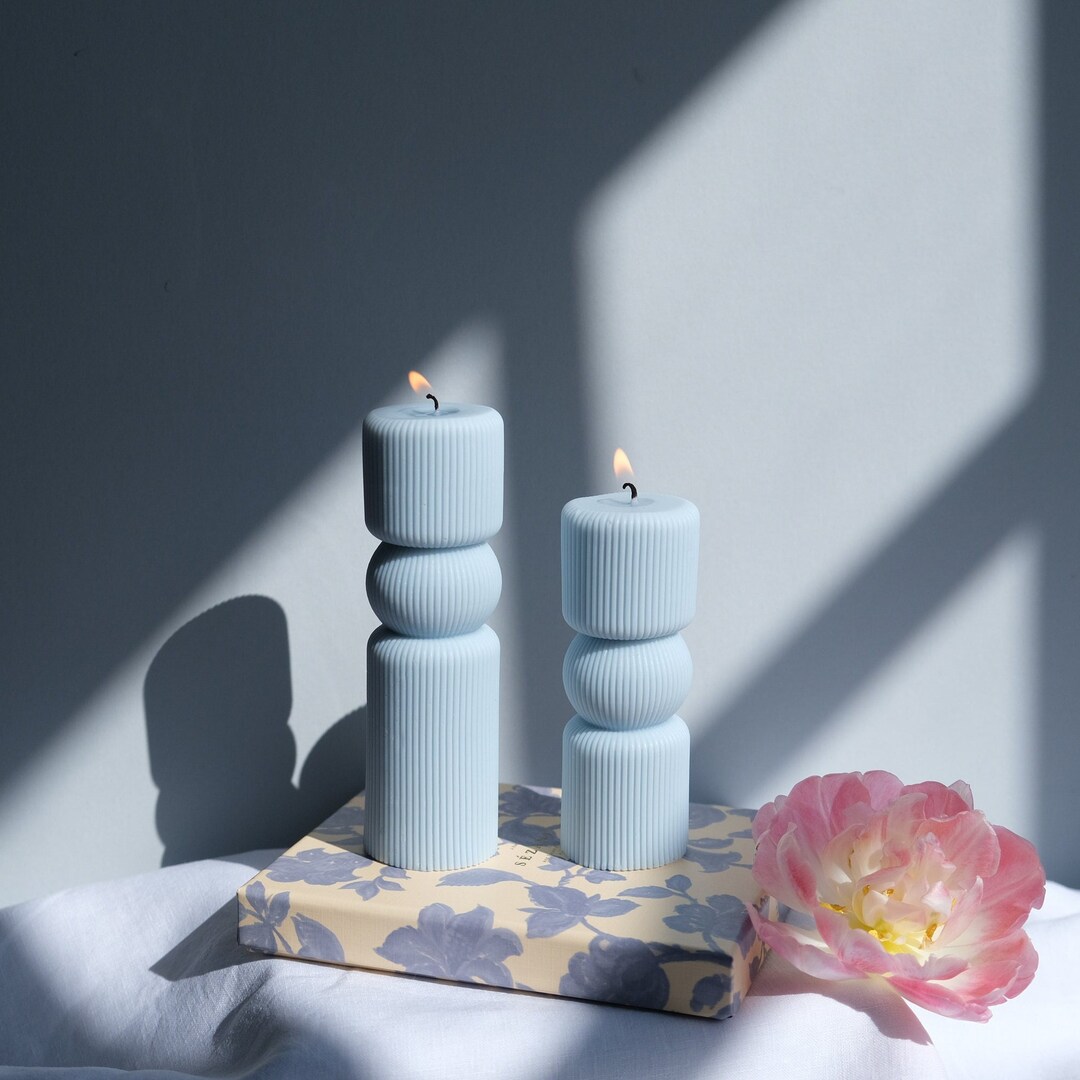 Roman Pillar Candle | Pillar Aesthetic Candle | Sculptural Candle ...