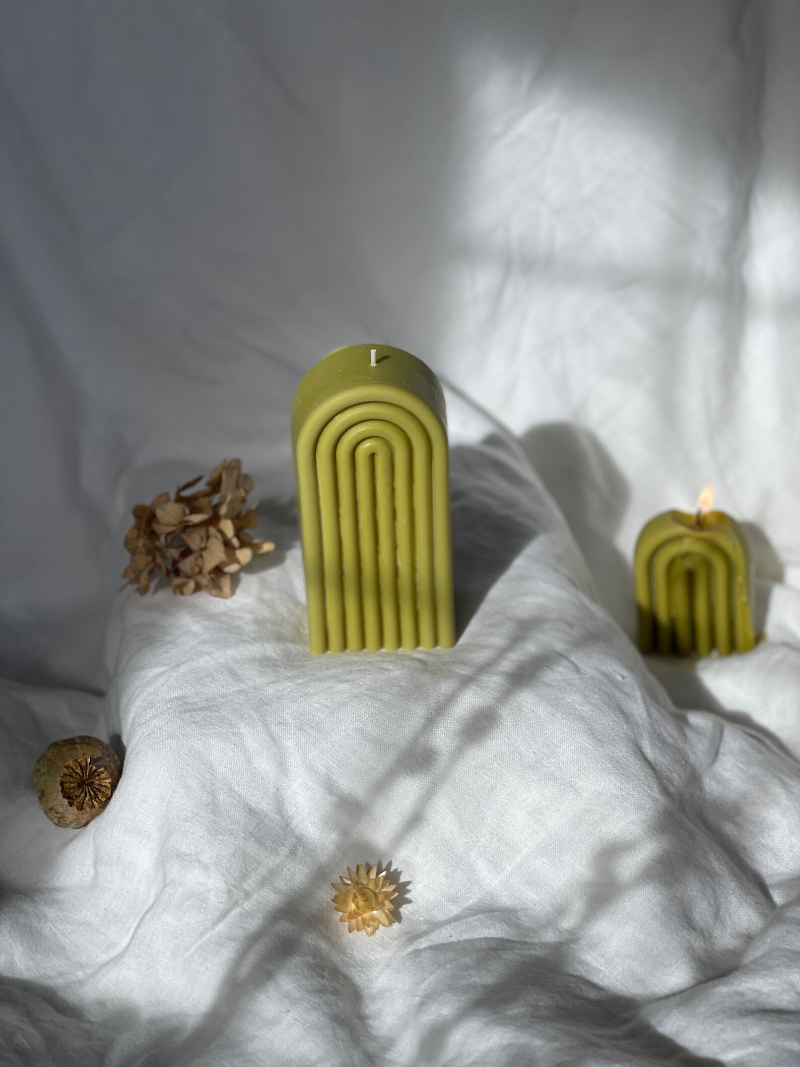 Arch Candle Pastel Colour Arch Candle Handmade Rainbow | Etsy