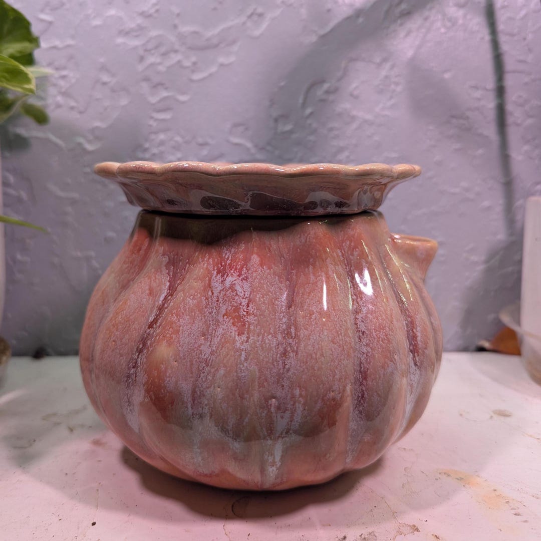 Self-watering African Violet Pot Peachy Blush Ceramic Planter With ...