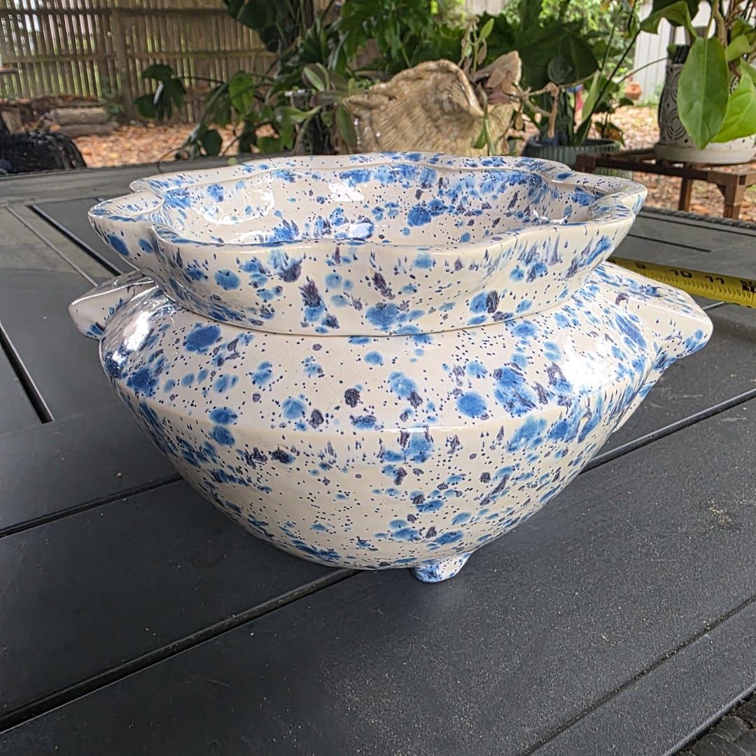 Large -self-watering African Violet Pot - White Ceramic Planter With ...