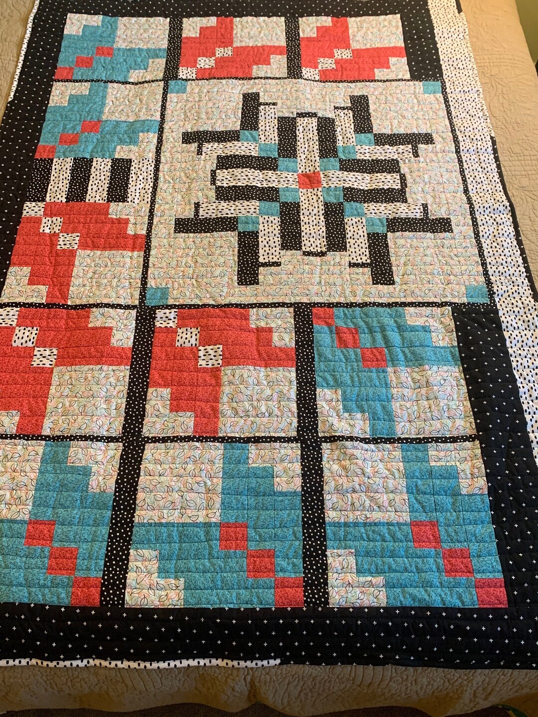 Modern Art Quilt - Etsy