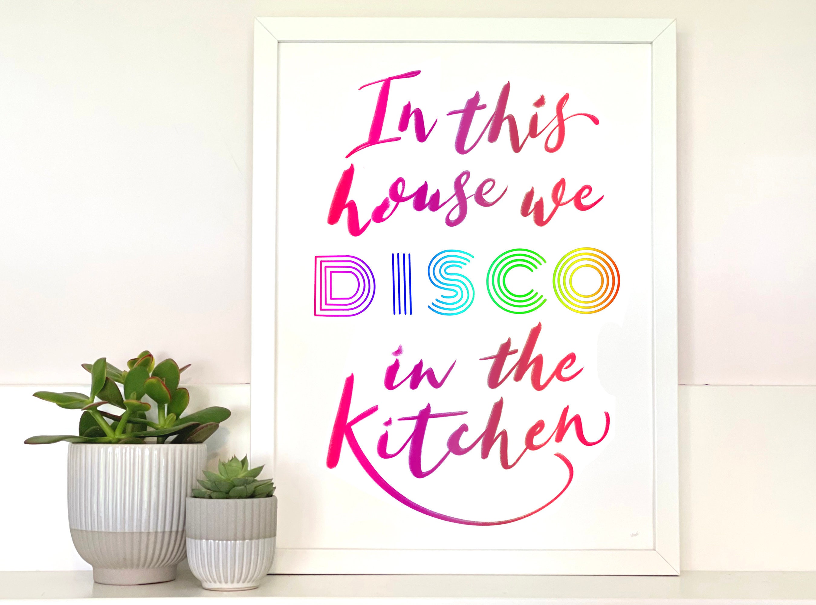 Kitchen Disco Print Wall Art Disco in the Kitchen Sign Print - Etsy UK