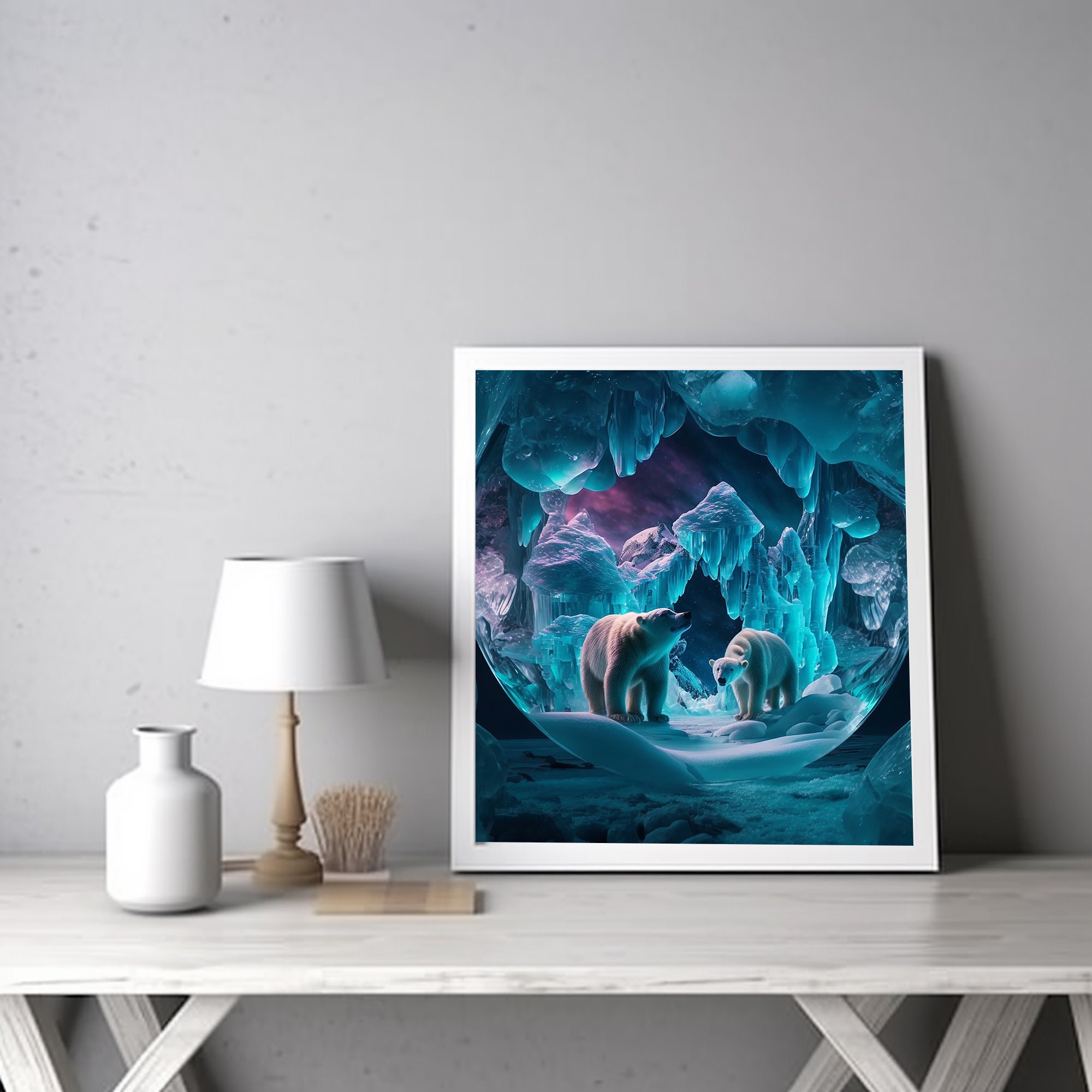 Polar Bear Digital Art Print Digital Art Print Gifte G Ift - Etsy