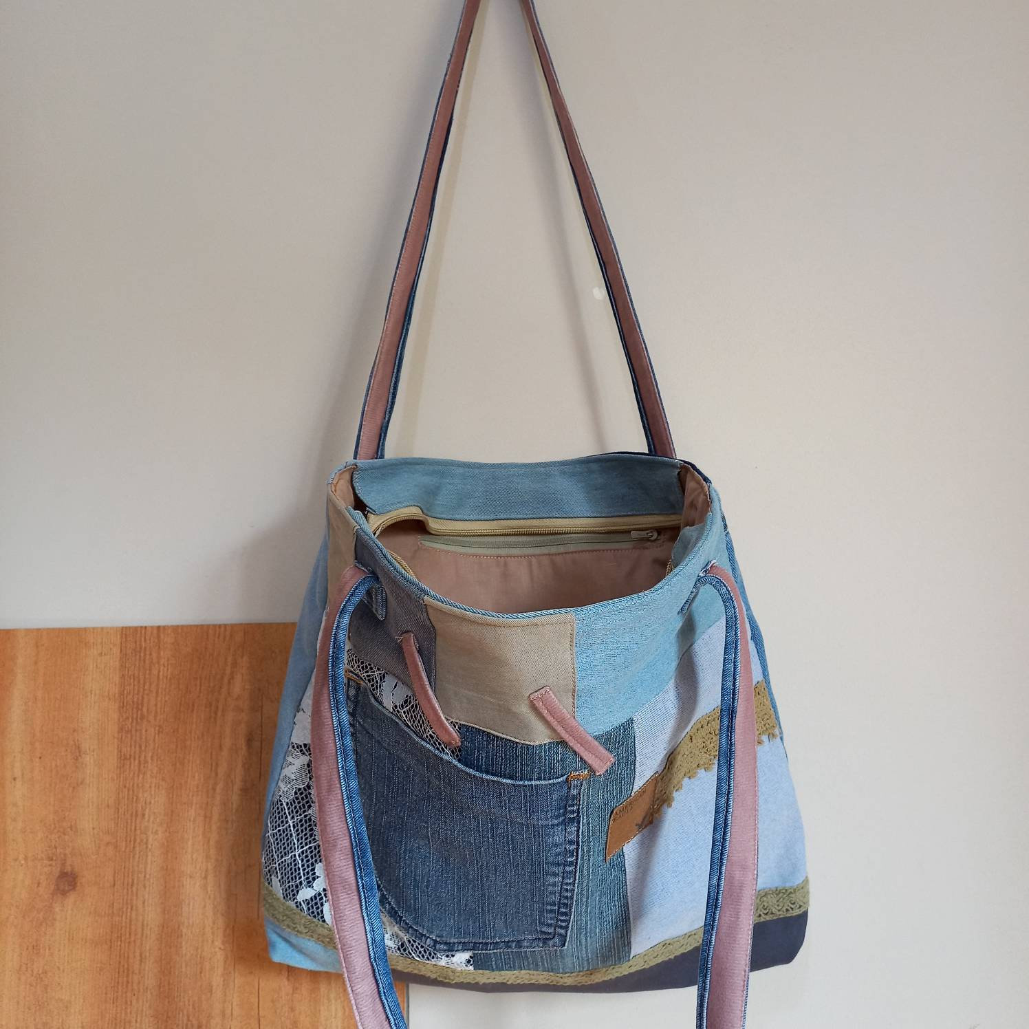 Denim Bags Handmade.recycled Denim Bag. Handmade Jeans Bag.denim Tote ...