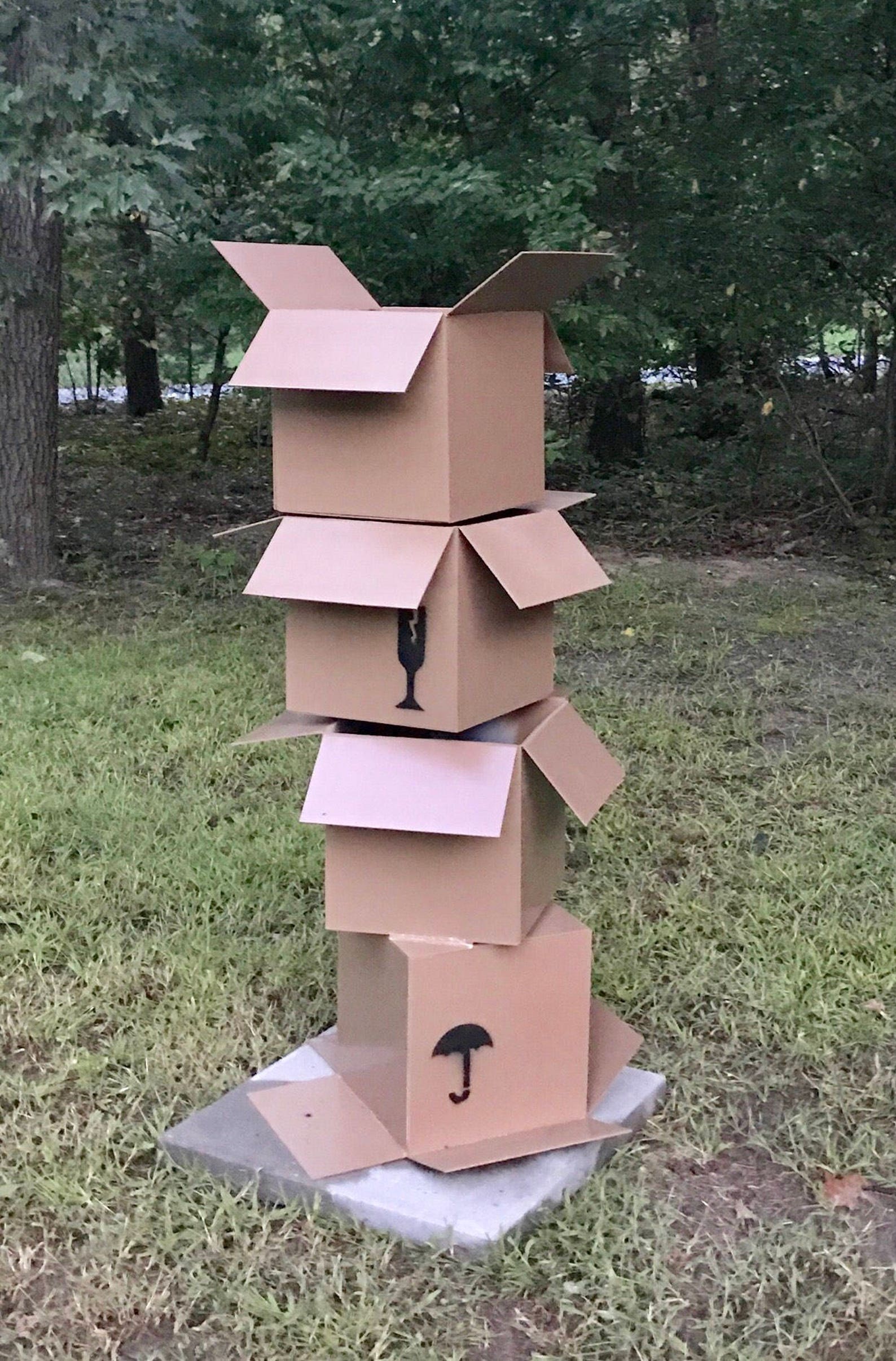 Shipping Boxes Large Metal Sculpture One of a Kind - Etsy