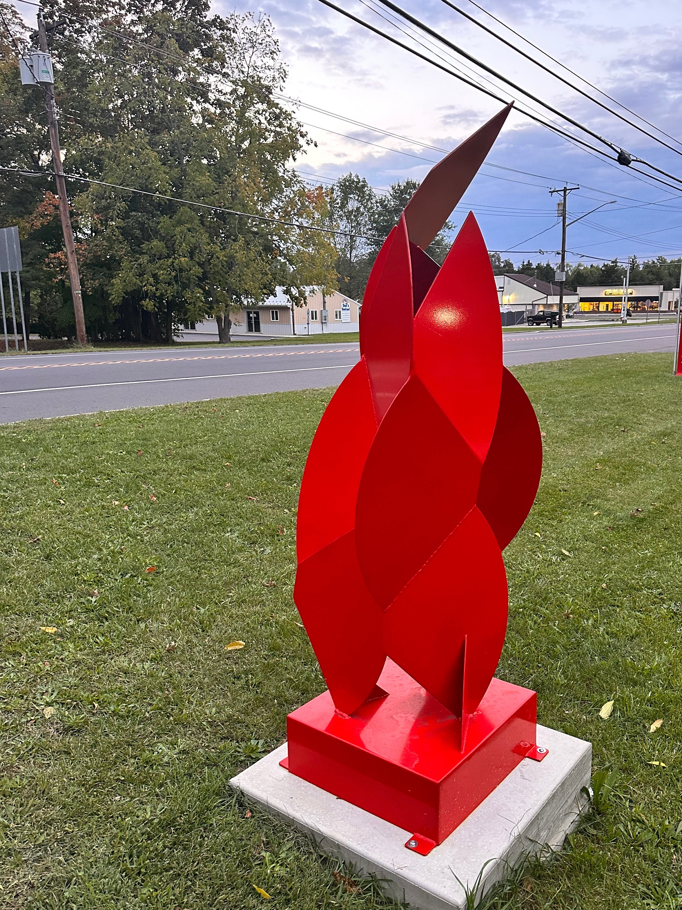 Unity Large Scale Abstract Modern Sculpture Art Red Mid Century - Etsy