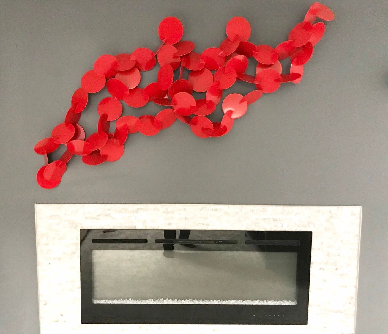 Constance Wall Large Metal Sculpture Modern Abstract Art Red - Etsy
