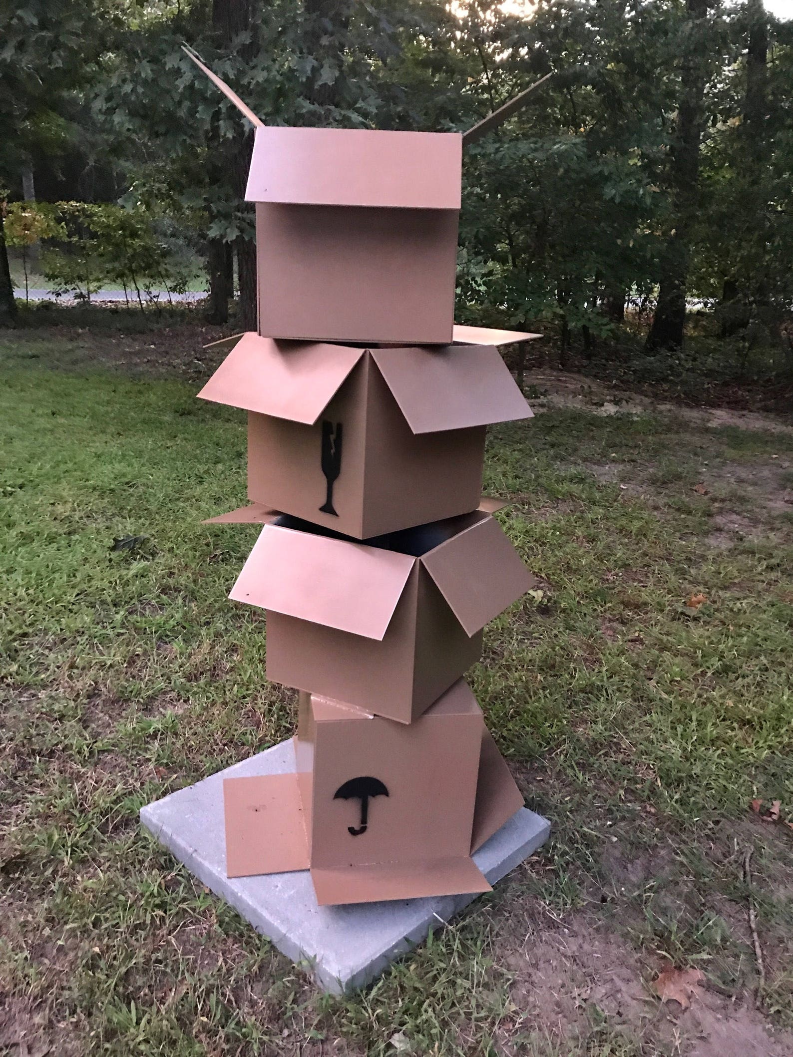 Shipping Boxes Large Metal Sculpture One of a Kind - Etsy