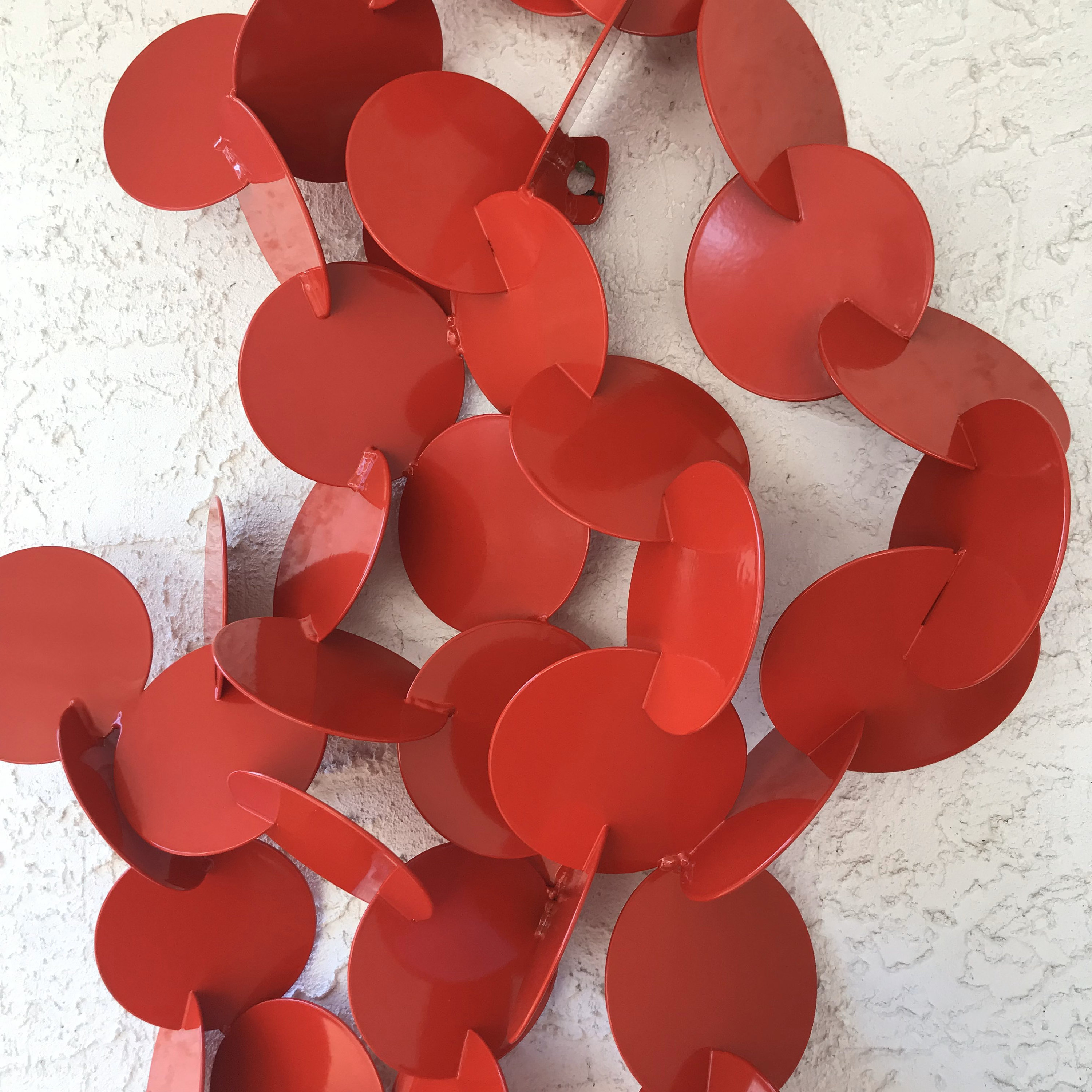 Constance Wall Large Metal Sculpture Modern Abstract Art Red Stainless ...