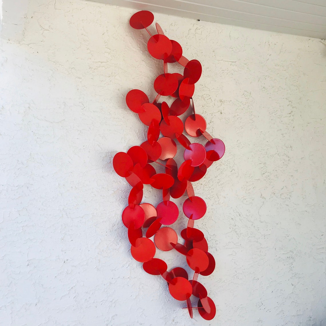 Constance Wall Large Metal Sculpture Modern Abstract Art Red - Etsy