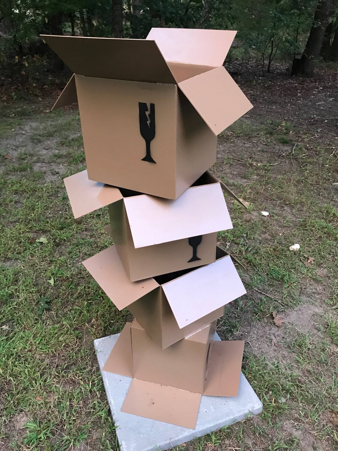 Shipping Boxes Large Metal Sculpture One of a Kind - Etsy