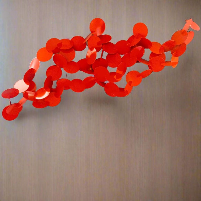 Constance Wall Large Metal Sculpture Modern Abstract Art Red Stainless ...