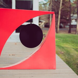 Helix Nebula Kinetic Art Sculpture Contemporary Abstract Square Red ...