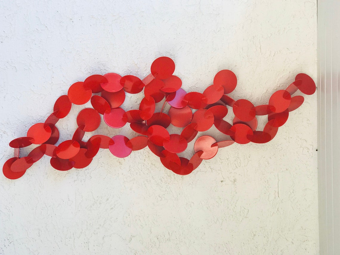 Constance Wall Large Metal Sculpture Modern Abstract Art Red - Etsy