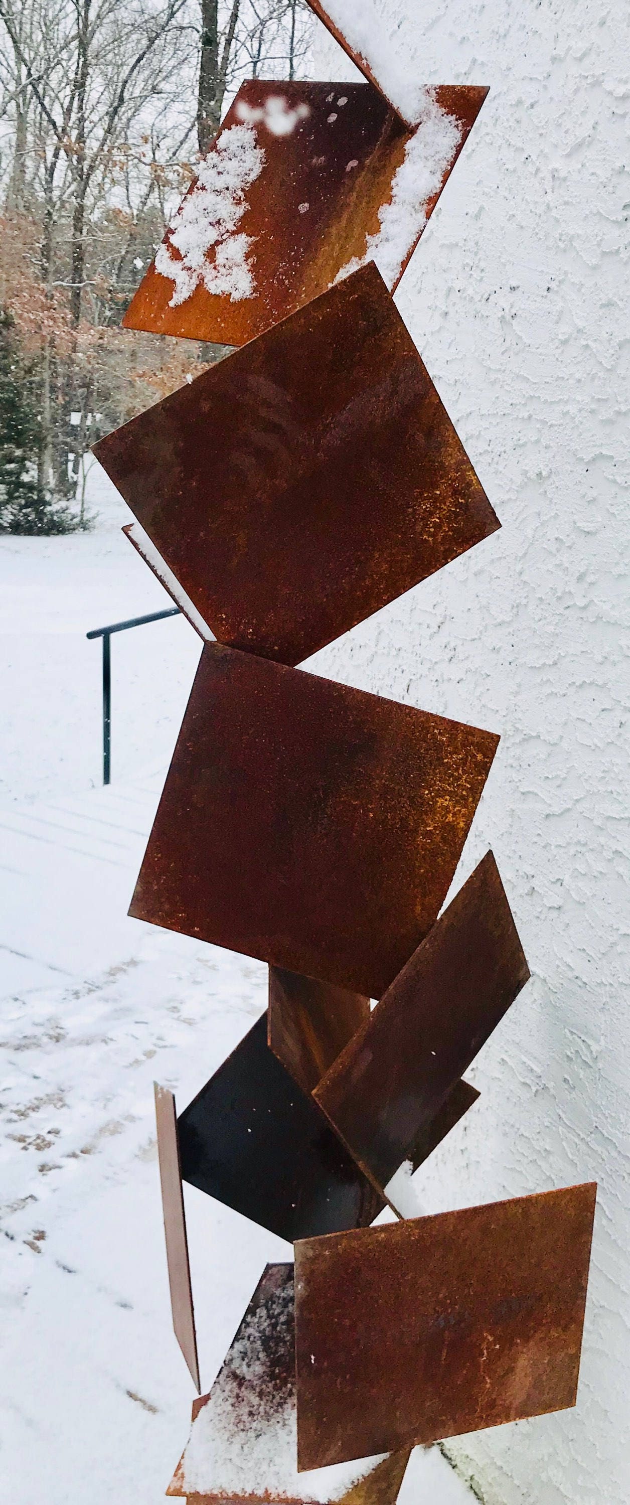 Otto Corten Abstract Tall Modern Rusted Patina Corten Steel Sculpture ...