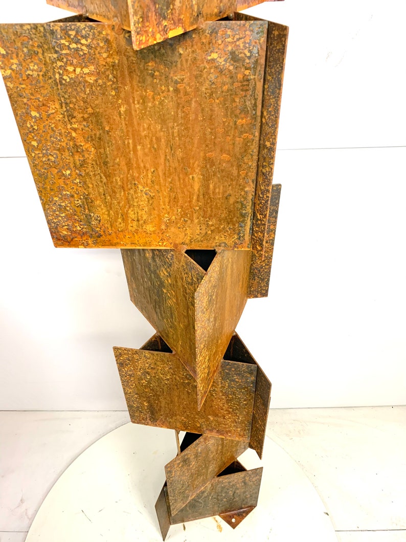 Corten Steel Large Abstract Sculpture Modern Rusted Outdoor - Etsy