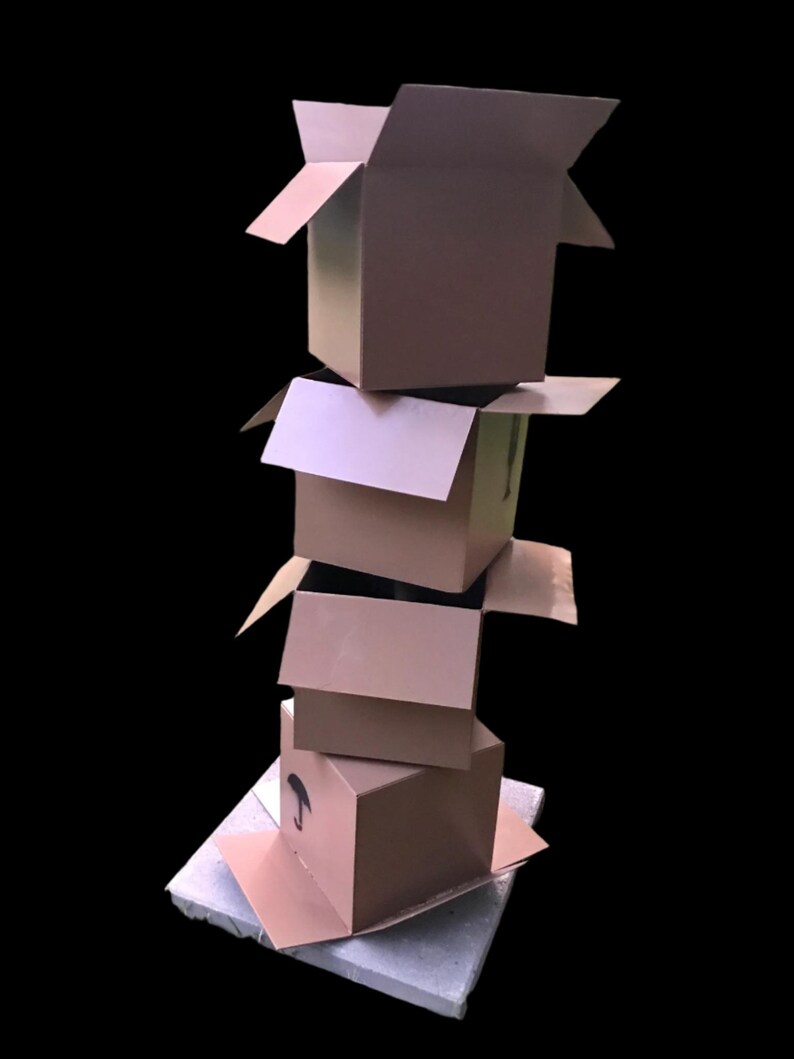 Shipping Boxes Large Metal Sculpture One of a Kind - Etsy