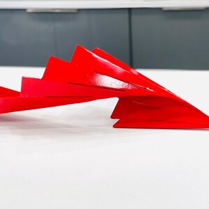 Continuum Geometric Table Sculpture in Red - Etsy