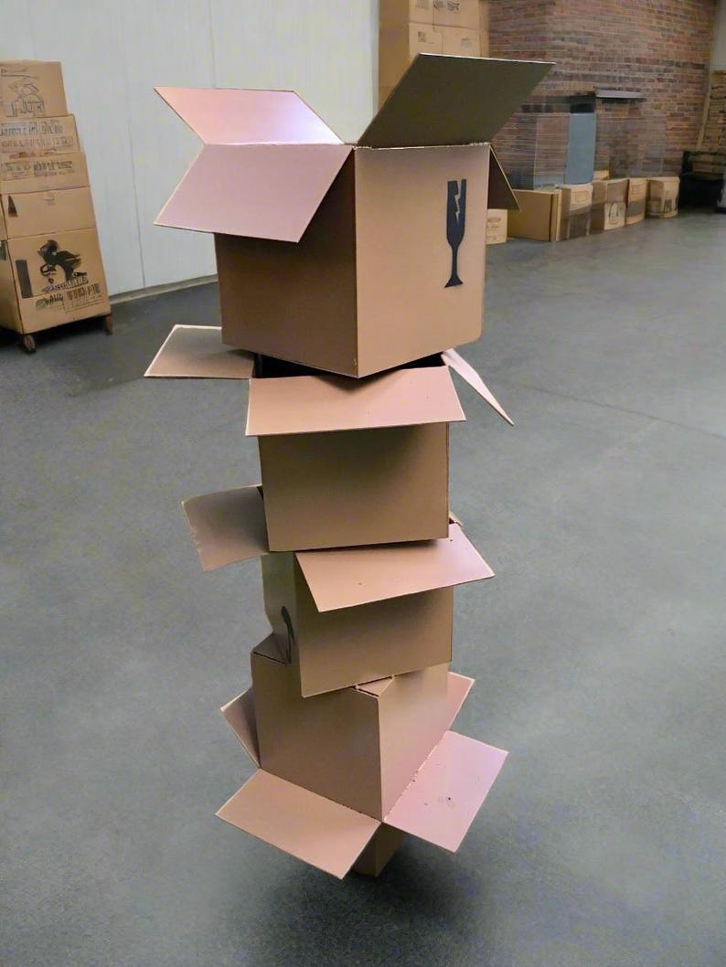 Shipping Boxes Large Metal Sculpture One of a Kind - Etsy