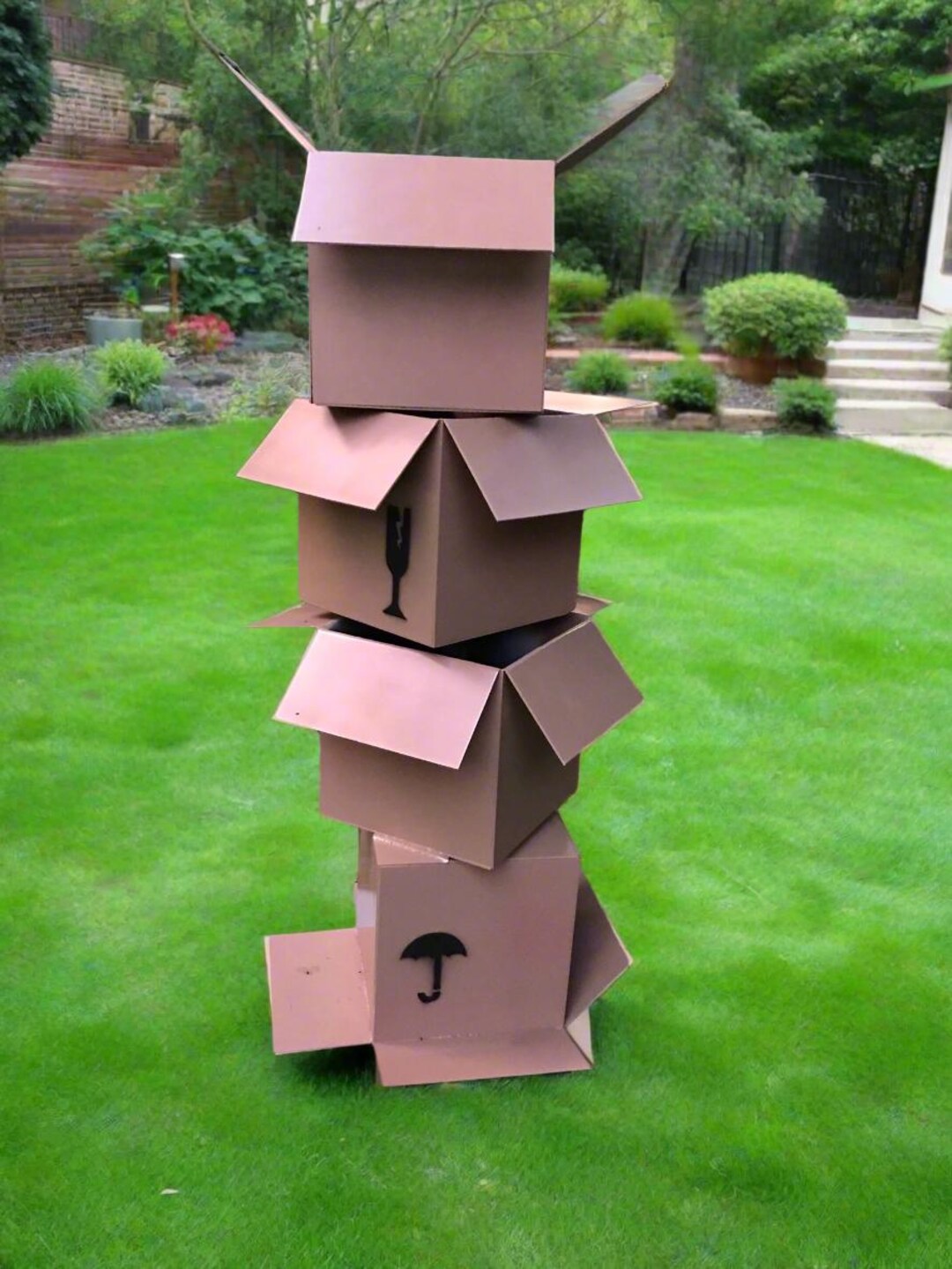 Shipping Boxes Large Metal Sculpture One of a Kind - Etsy